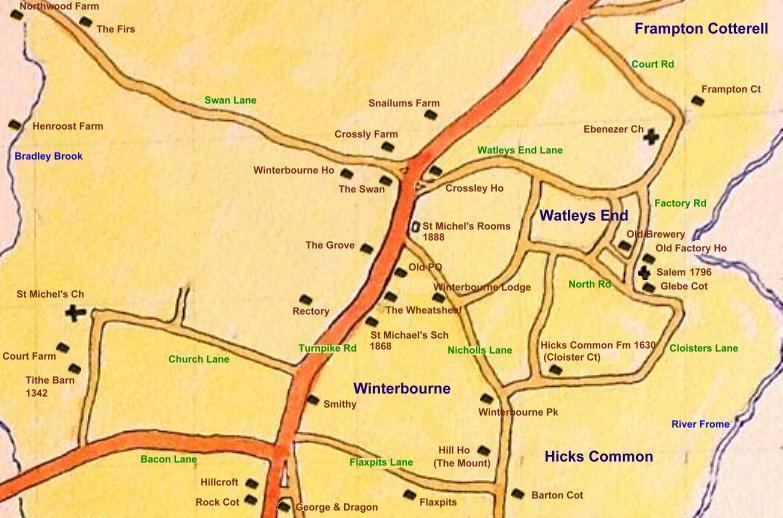 W'bourne houses map